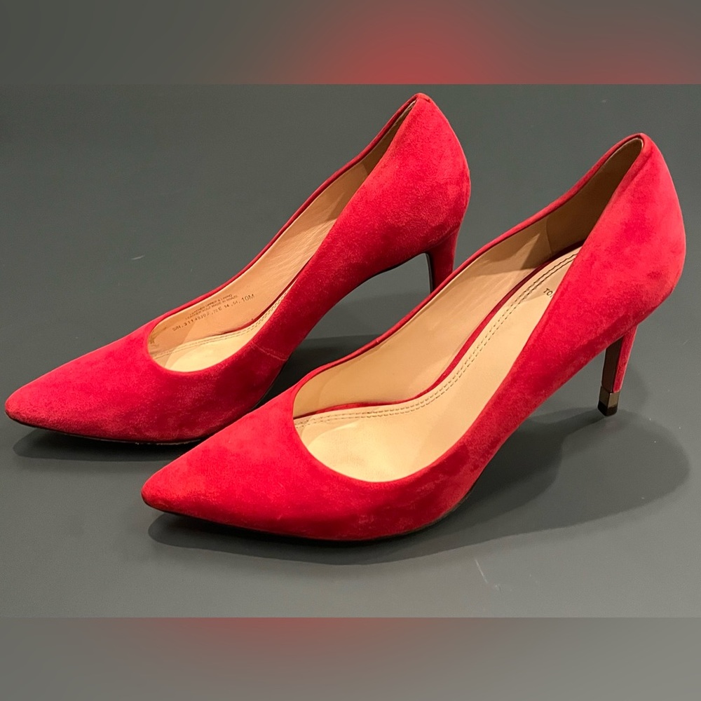Tory Burch Red Suede Pumps - Gem